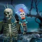 Halloween Skeleton Ghost Light Up LED Magic Spinner Wand with Sound ...