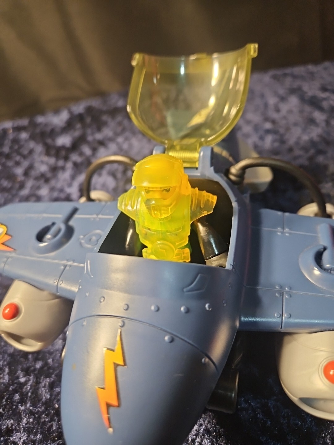 Fisher Price Imaginext Sky Racers Plane #3 Blue Twister Jet W/Pilot @J ...