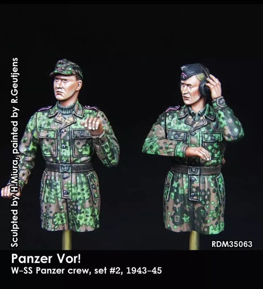 1/35 Wwii German Panzerfour! Waffen Ss Tank Crew Set #2 1943-452 R ...