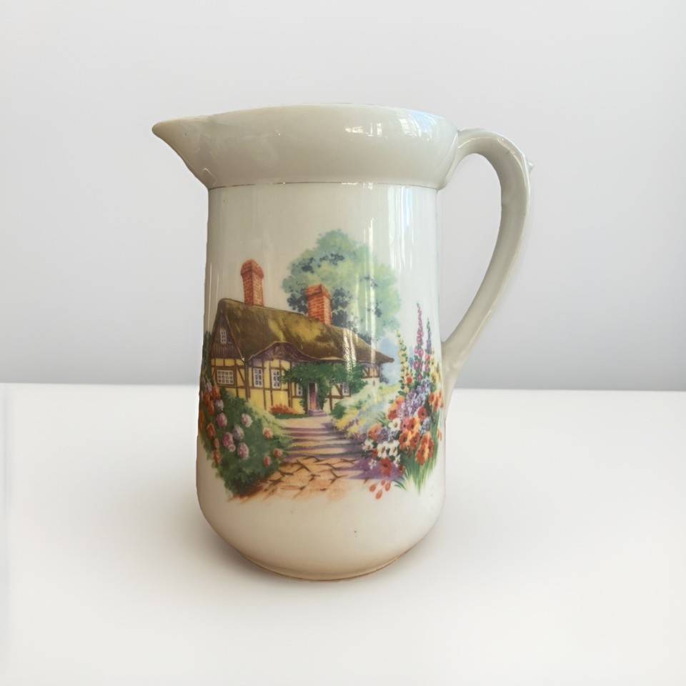 Vintage Antique Jug Set England Falcon Ware Hand Painted Floral Design ...