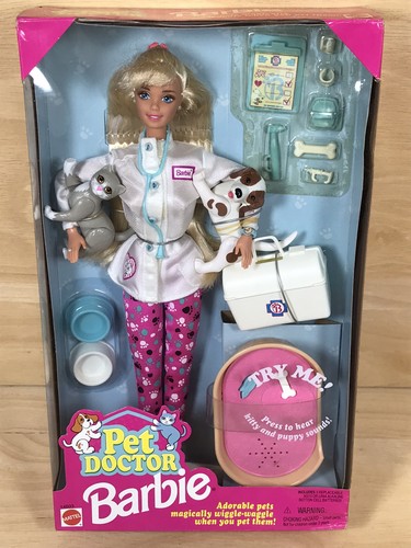 Barbie Pet Doctor Vet Veterinarian Dog Cat 14603 Brand New Sealed Box ...