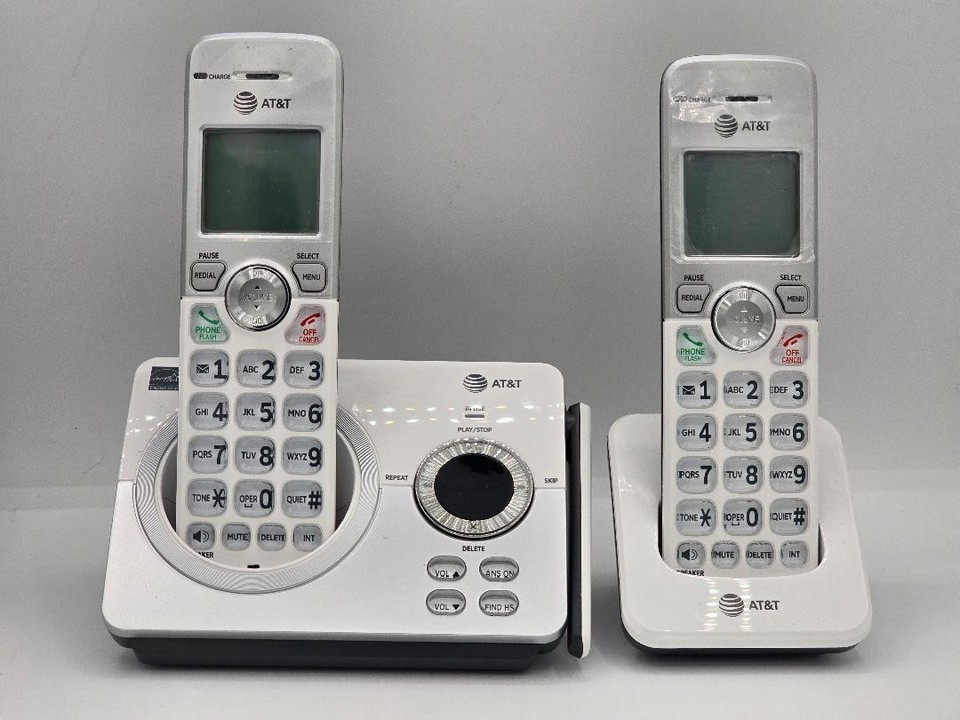 AT&T EL52219 2 Handset Cordless Answering System Caller ID/Waiting New ...