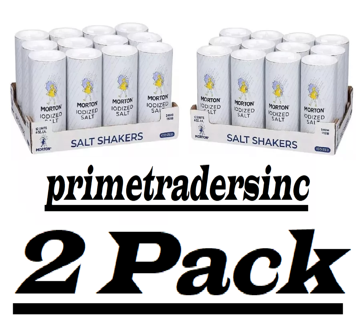 Morton Iodized Salt Shakers 12 Pk
