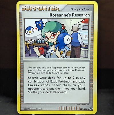 Roseanne's Research 125/132 LP/NM Secret Wonders Pokemon TCG Card ...