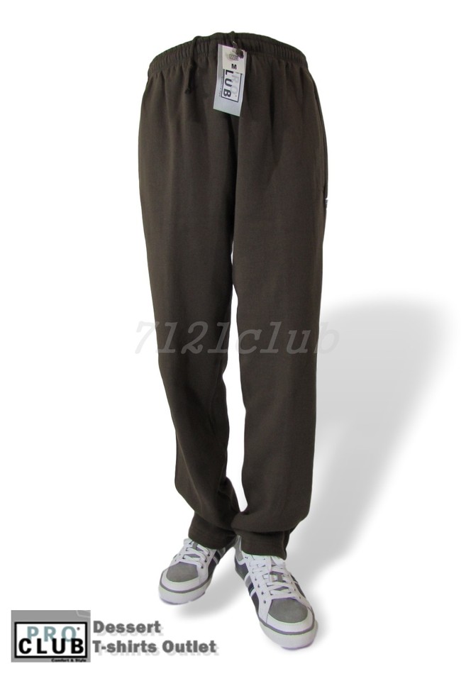 PRO CLUB Men's Sweatpants Fleece Jogger Pants Standard Fit Open Bottom ...