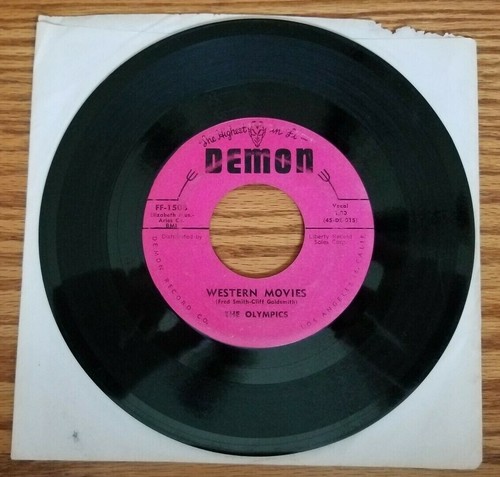 Vtg 45 RPM The Olympics ‎Western Movies & Well! Demon FF-1508 '58 | eBay