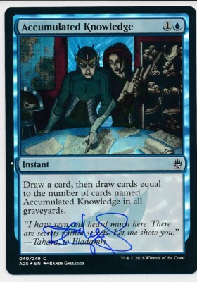 MTG Accumulated Knowledge Masters 25 FOIL Signed by Artist Randy ...
