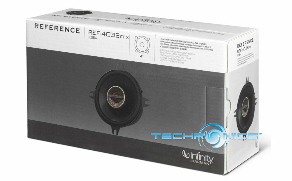 Infinity Reference REF-4032cfx 4" Car Audio 2-way Coaxial Car Speakers ...