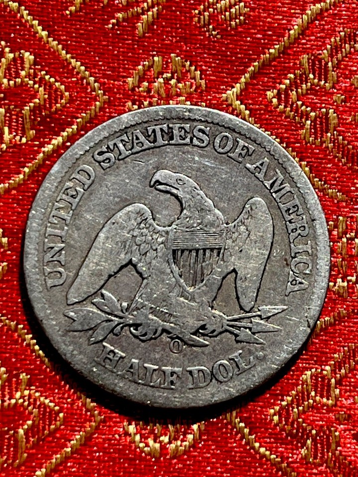 1858 NewOrleans “0” Seated Liberty Half Dollar Arrows Rays Very Fine ...