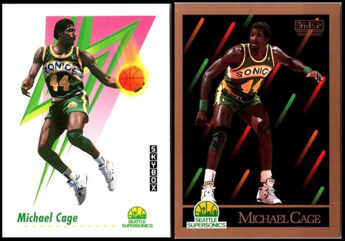 SkyBox Michael Cage Seattle SuperSonics (2) Card Lot - Running Low ...