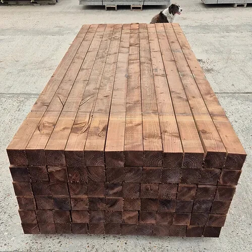 3M/10FT 100X100MM/4X4 BROWN TREATED FENCE POST | eBay UK