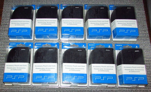 Lot of 10 Sony Official PSP Accessory Carrying Cases And Cloth ...