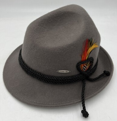 German Headwear Alpen Hat Fedora Bavarian Hat Small 100% Wool | eBay
