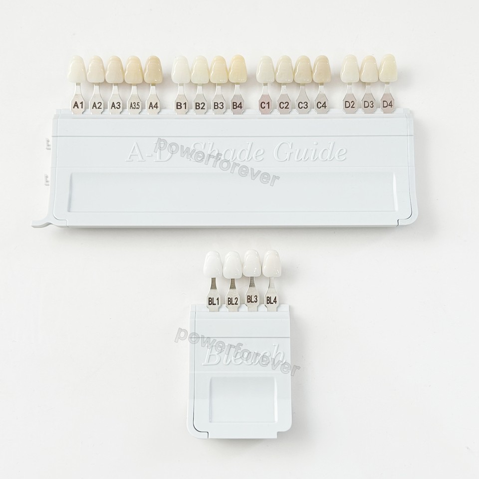 Dental Teeth Shade Guide Porcelain lvoclar 20Color A-D Tooth 4-Bleach ...