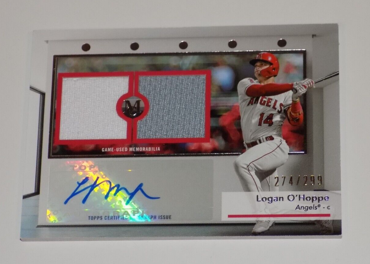 2024 Topps Museum Logan O'Hoppe Signatures Swatches Dual Relic Auto #d ...