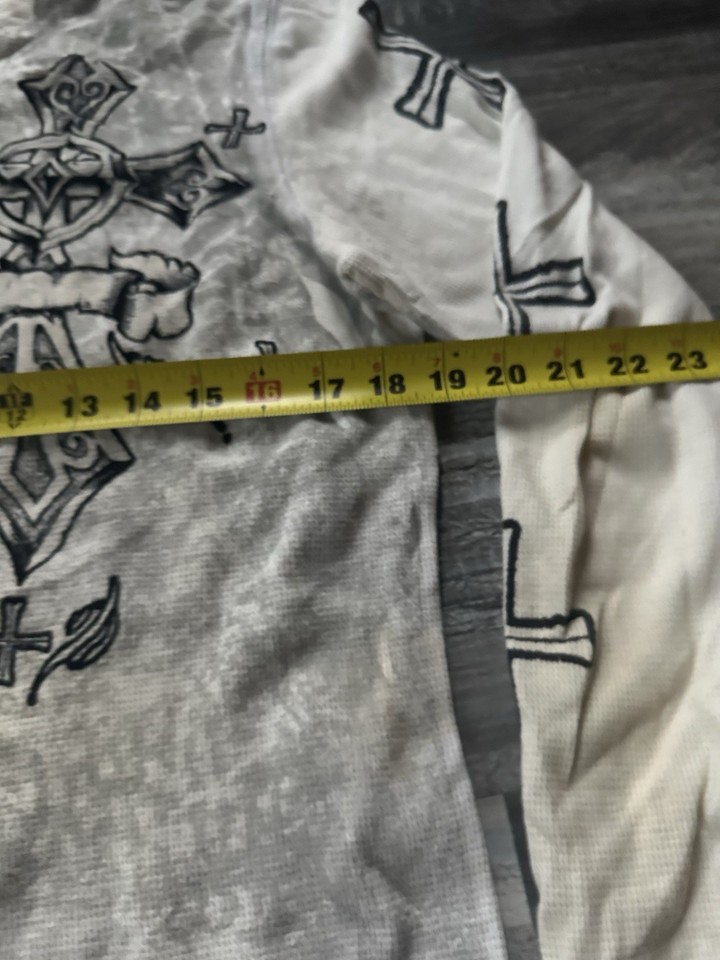 Raw State Redemption Shirt Long Sleeve Sz S Thermal Cross Y2K Goth ...