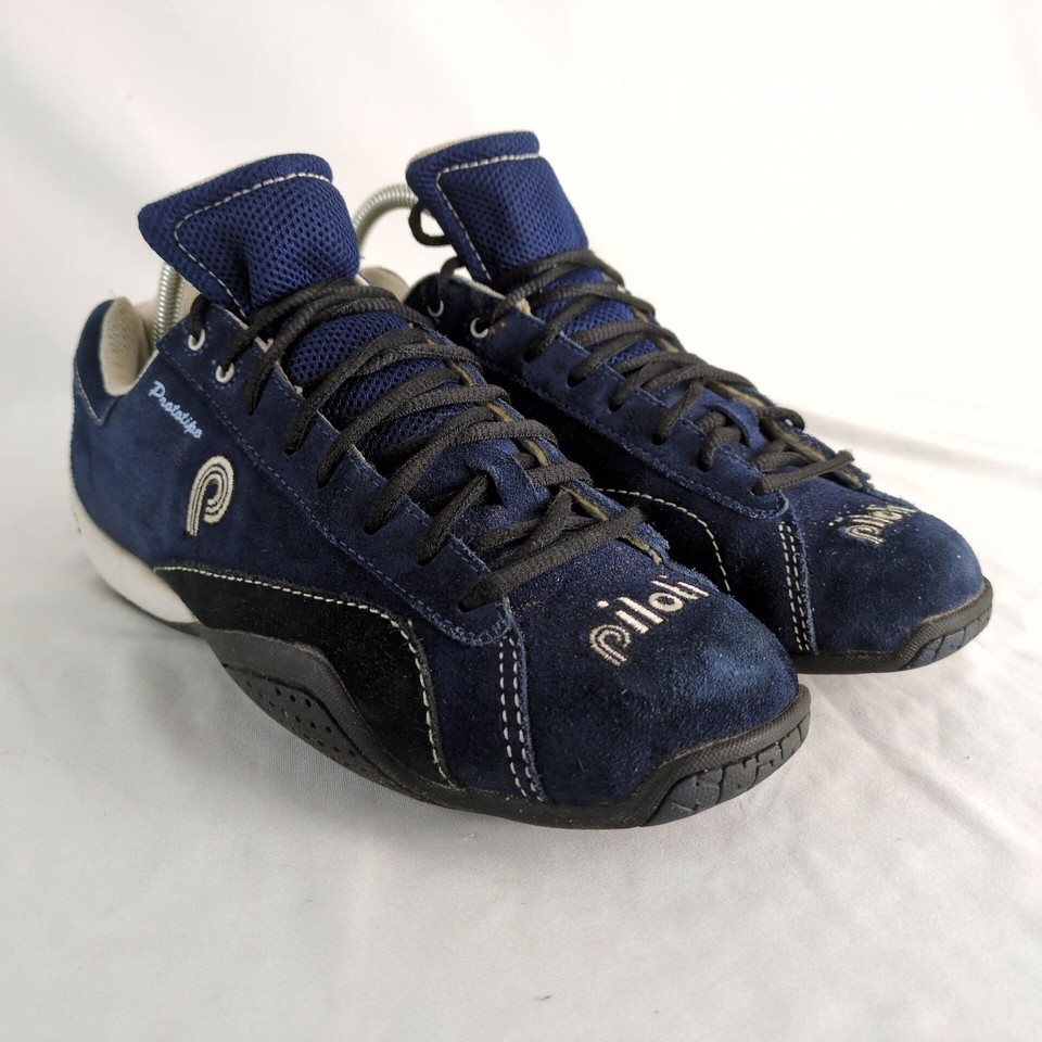 Piloti Prototipo Navy Suede Men's 8 Driving Shoes Sneakers Leather ...