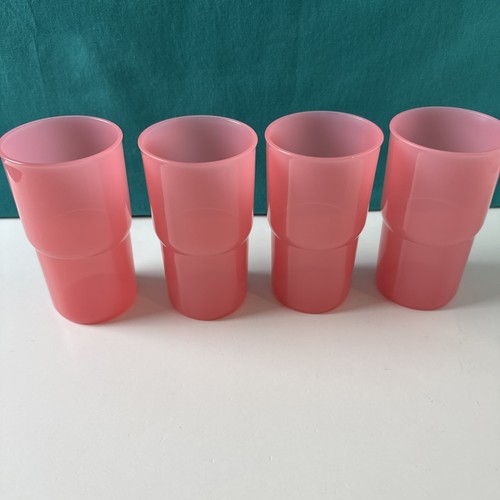 Tupperware Tabletop Stacking Tumblers Set of 4 Candy Pink 12oz | eBay
