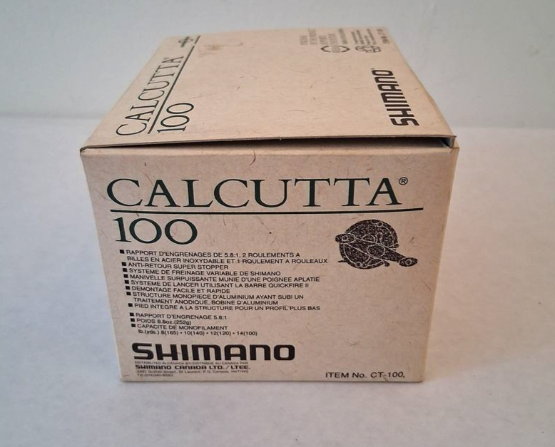Vintage Shimano Calcutta 100 Box Bag Manuals & Accessories **NO REEL ...