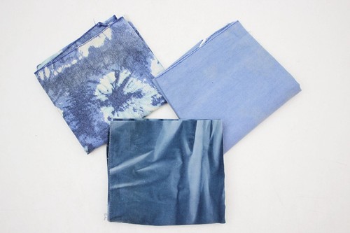 Vintage Group of 3 Various Blue Handkerchief/Bandana Scarfs/Scarves ...