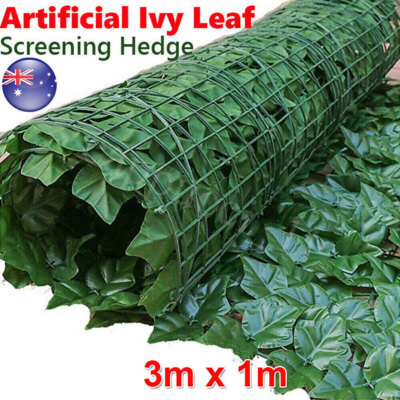 3M Artificial Hedge Ivy Leaf Garden Fence Wall Privacy Balcony ...