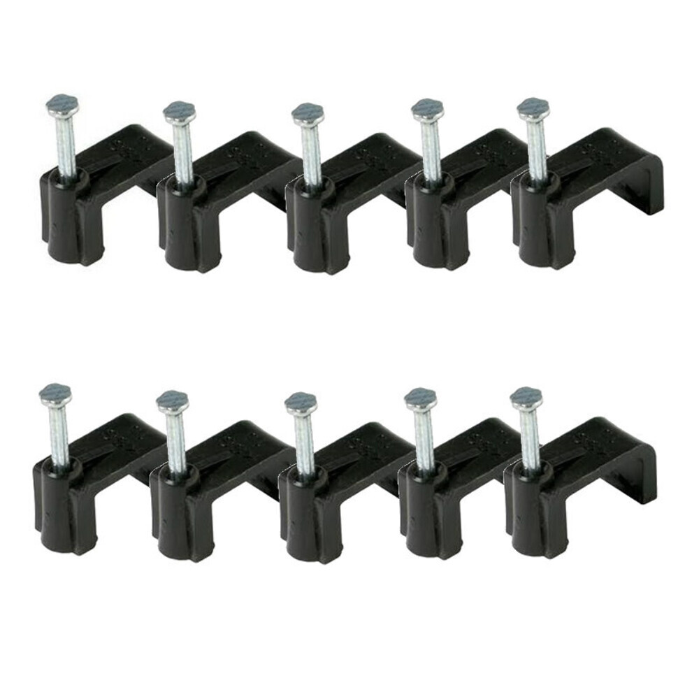 Steren Dual RG6 Cable Mounting Clip Black - 10 Pack | eBay