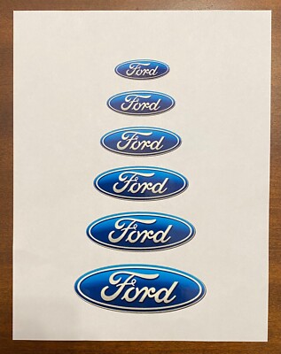 Ford Blue Oval Stickers [ Lot of 6 Different Sizes ] | eBay