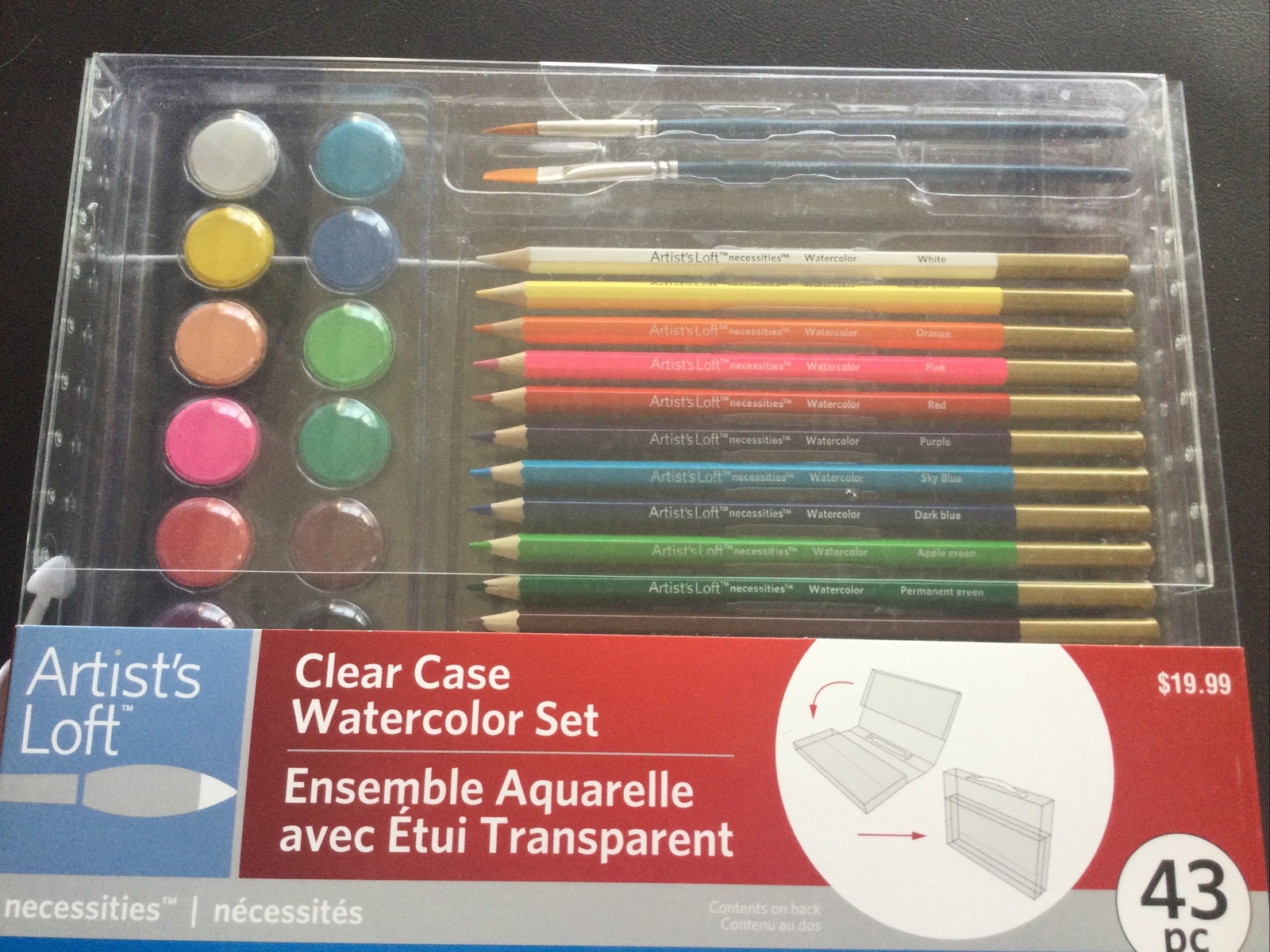 Artist Loft 43 Pc. Watercolor Set W/ Pencils Paint Etc Brand New W Case ...