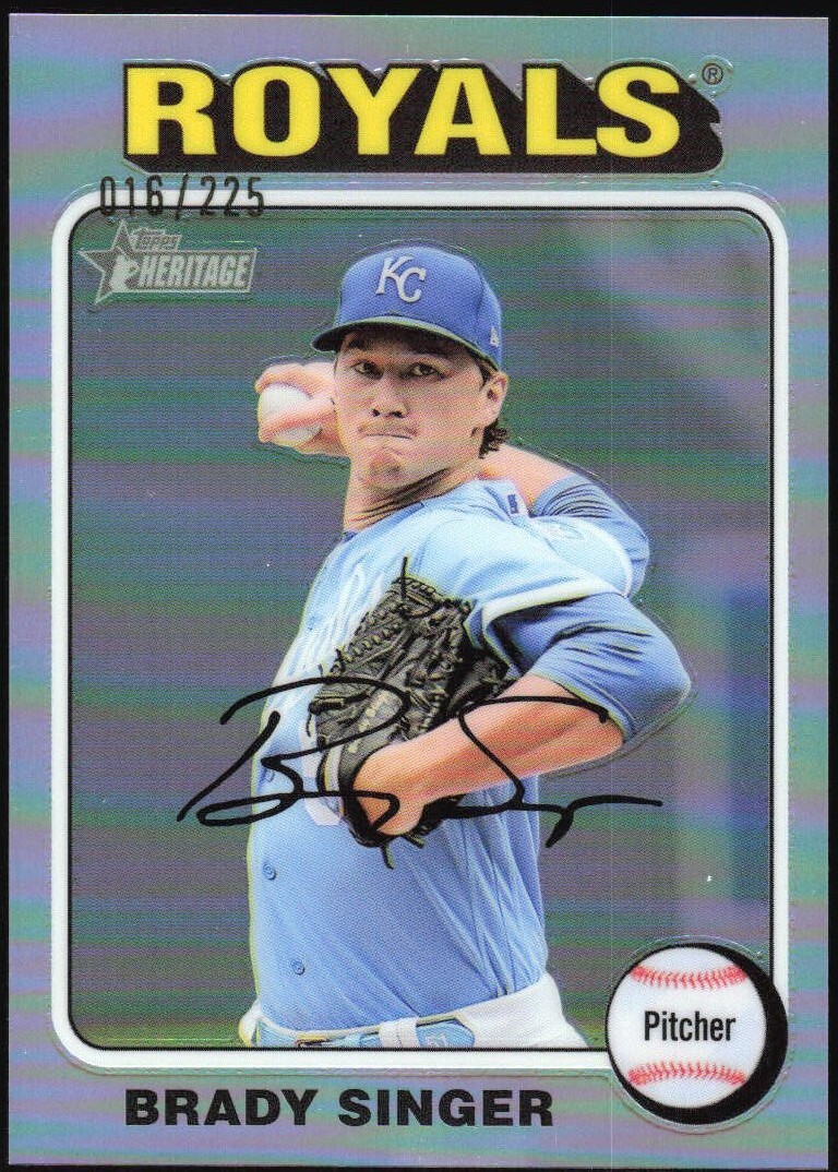 2024 Topps Heritage High Number - Brady Singer #164 Chrome Silver ...