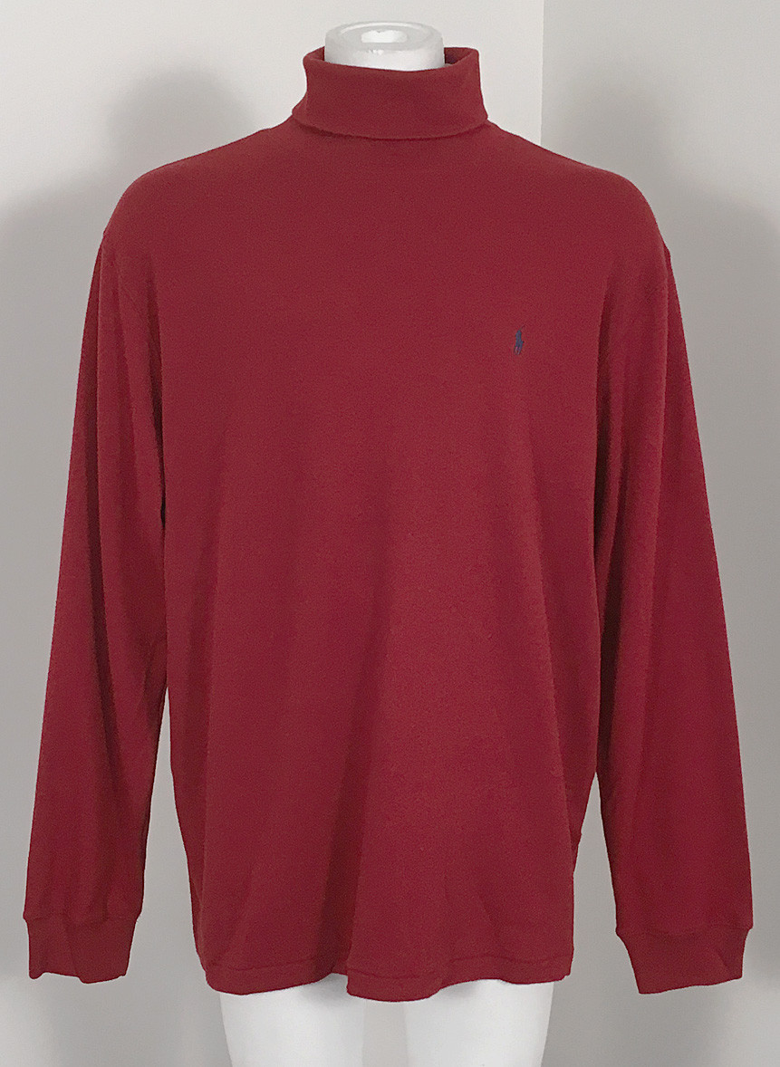 NEW Polo Ralph Lauren Turtleneck Shirt XL Or XXL Brick Red Heavy Run new-polo-ralph-lauren-turtleneck-shirt-xl-or-xxl-brick-red-heavy-run