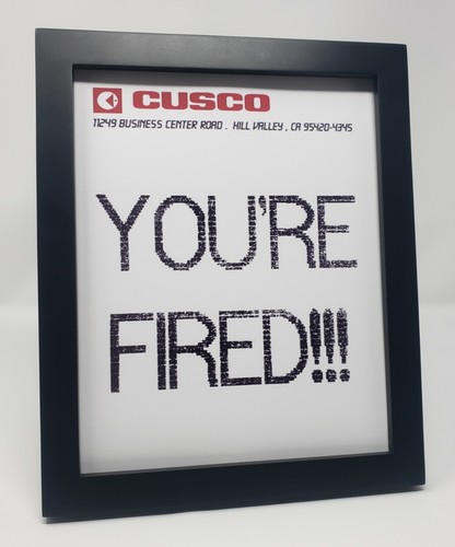 Back to the Future 2 Marty McFly 'You're Fired' Fax Photo Reproduction ...