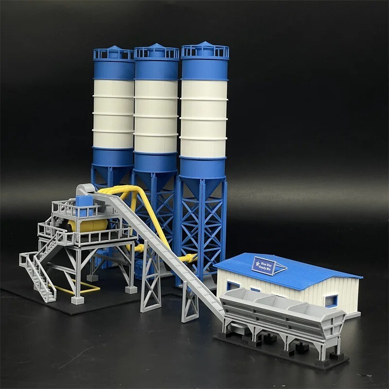1/87 HO Scale Concrete Factory Model Miniature Building Model DIY Sand ...
