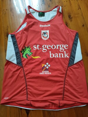 St George Dragons NRL training singlet mens size Small red sleeveless ...