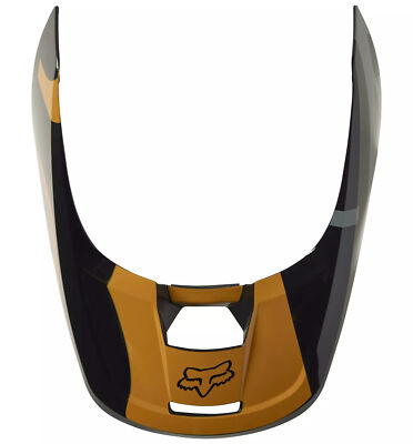 Fox Racing V1 Skew Helmet Replacement Visor/Peak Black/Gold | eBay