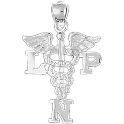 Rhodium Plated 925 Sterling Silver LPN Licensed Practical Nursing ...