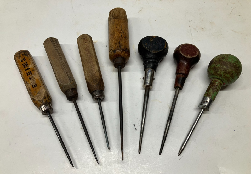 7 Misc Scratch Awl Ice Pik Pick MAC Stanley APEX Prod N.Y.C Williamson ...