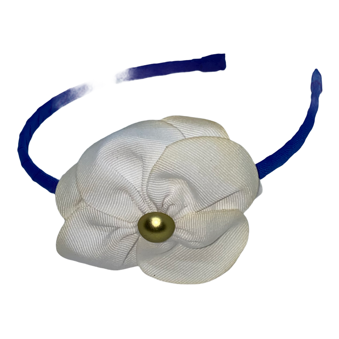 Janie and Jack Blue/White Poppy Flower Headband | eBay
