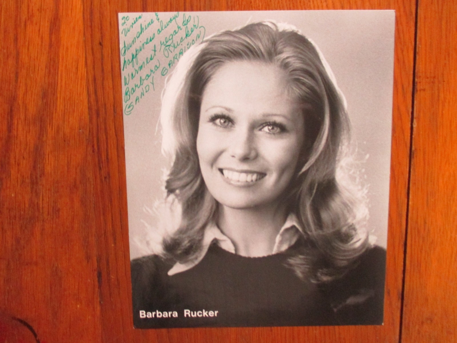 BARBARA RUCKER("As the World Turns/Texas")2 -Signed 8 X 10 Black ...