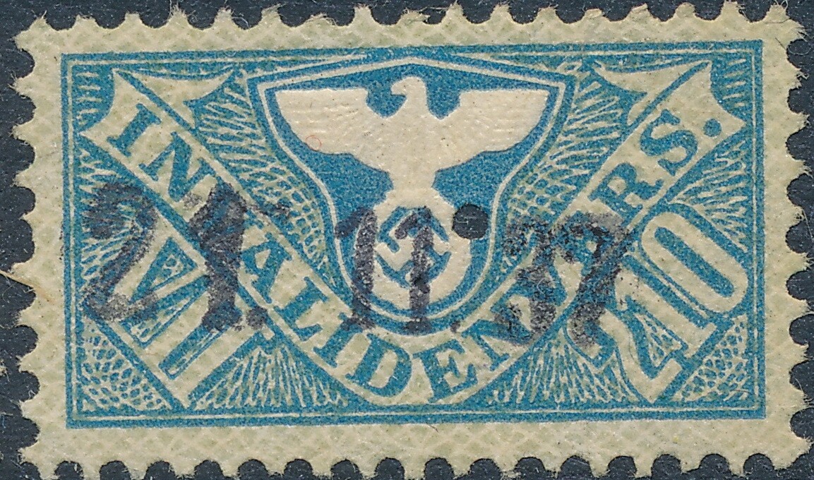 Authentic Lot Stamp Germany Revenue 1942 WWII Third Reich Vacation U 2 ...