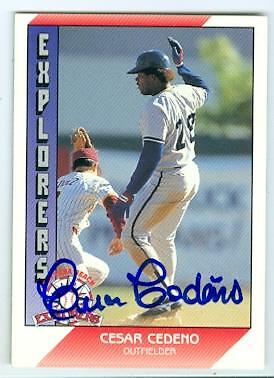 Cesar Cedeno autographed baseball card 1991 Pacific Senior League #40 ...