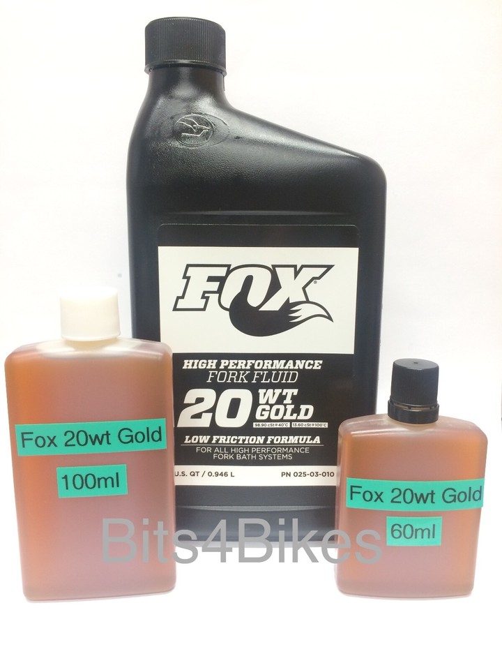 Fox 20wt Gold Suspension Fluid for Lower Leg Service Genuine Fox Racing ...