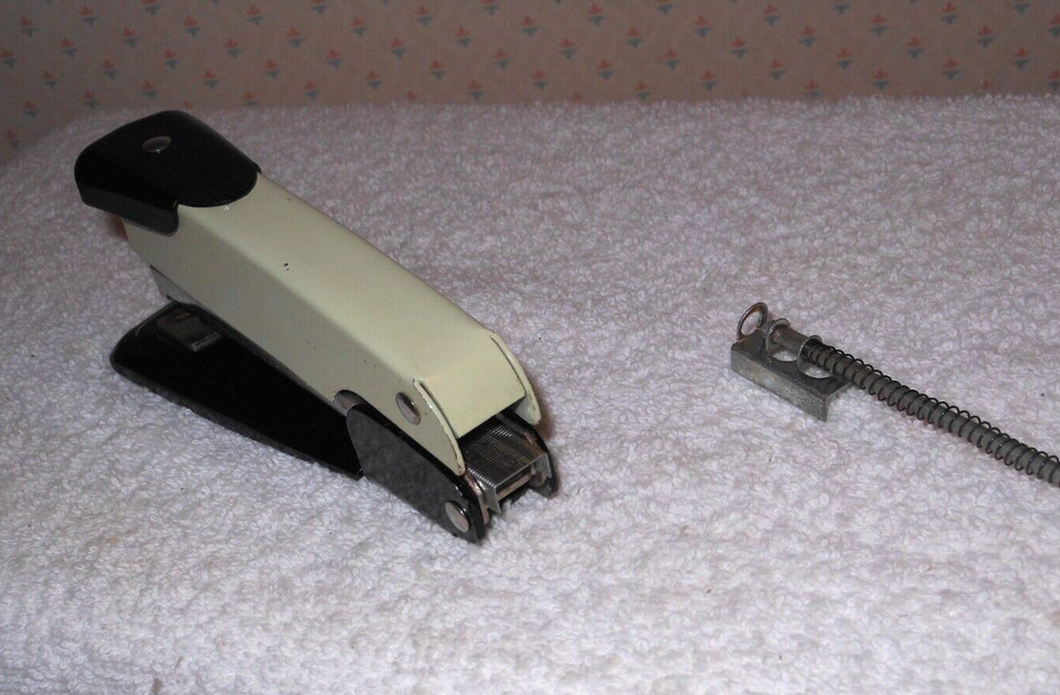 Vintage Swingline 99 Metal Green Desk and Arrow M25 Tan w/Black Trim ...