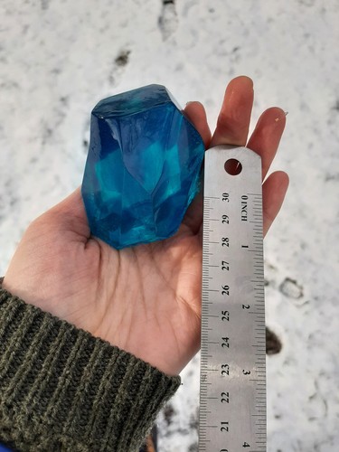 Teal Crystal Paperweight / Resin Crystals / Crystals / Crystal Trinkets ...