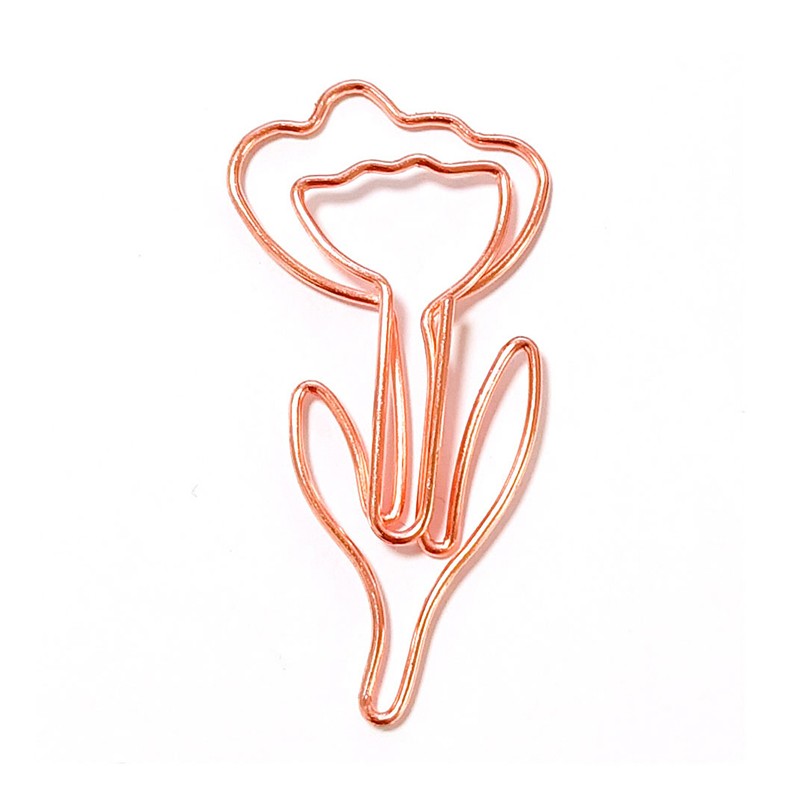 10PCS/Set Colored Flower Shaped Paper Clip Colored Paper Clip Bookmark ...