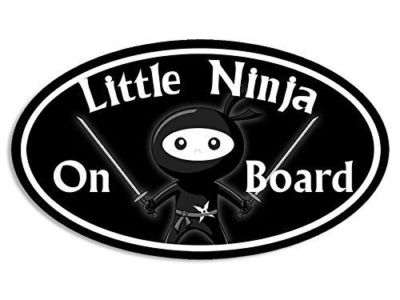 LITTLE NINJA ON BOARD 5" CAR BUMPER DECAL STICKER MADE IN USA | eBay