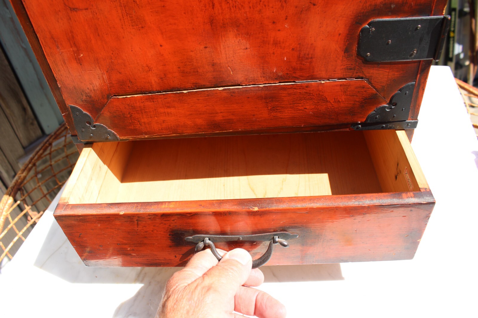Antique Japanese Edo Era Early 1800's Gyosho Bako Peddler's Tansu Chest ...