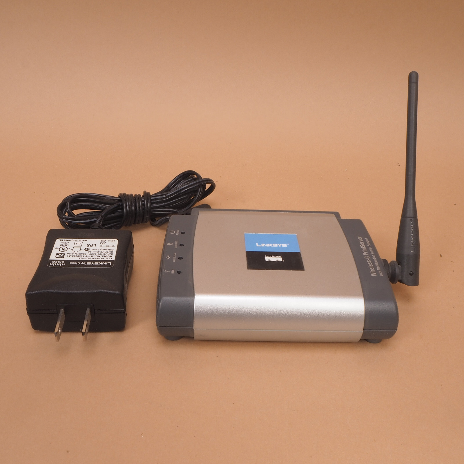 Cisco Linksys WPSM54G V1.1 Wireless-G WiFi Ethernet Print Server w Cord ...