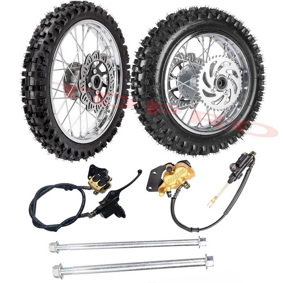 60/100-14 80/100-12 Tire Rim 14" 12" Wheel Pit Bike Apollo SSR 110cc ...