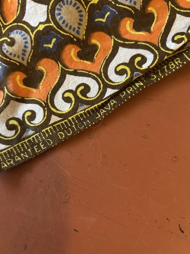 Guaranteed Dutch Java Print Tablecloth / Fabric 66x44 Cotton Hippy Boho ...