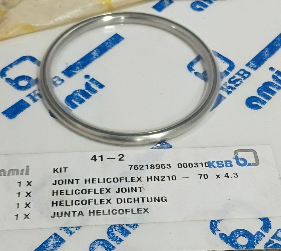 KSB Amri 8" Copper Gasket & Helicoflex HN210 Ring For Butterfly Valve ...